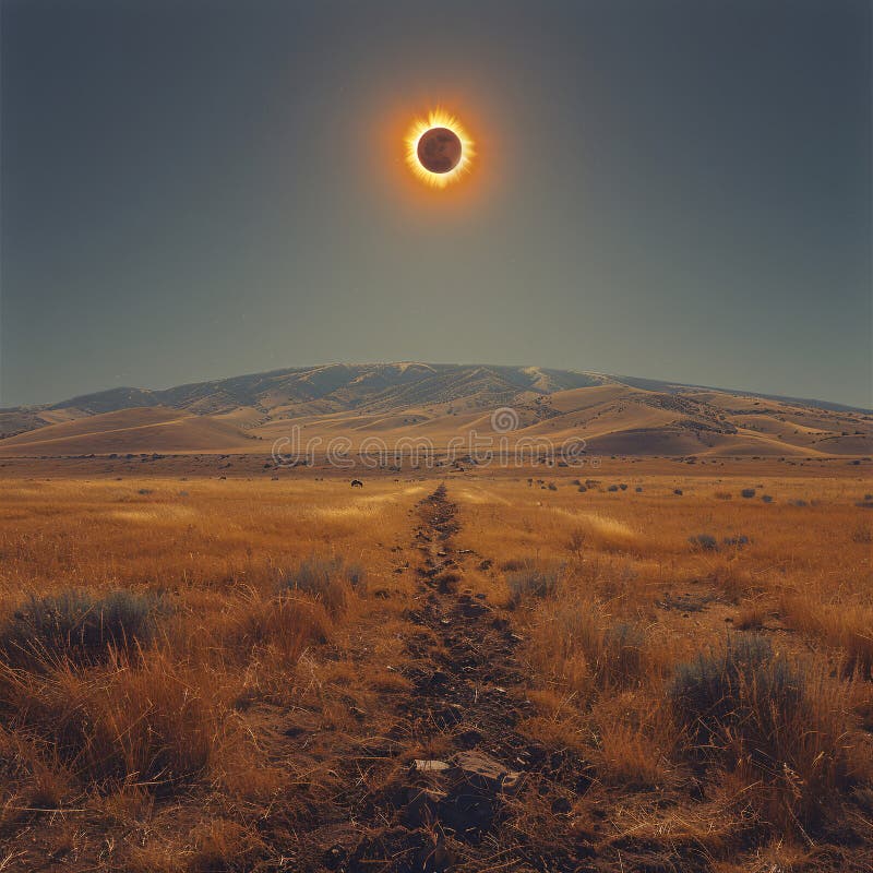 Solar Eclipse Brilliance: Celestial Shadows and Light Stock ...