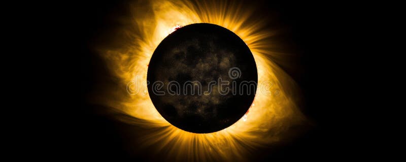 Solar Eclipse with Captivating Corona in Outer Space, Cosmic Phenomenon ...