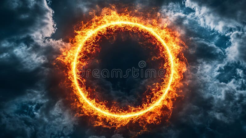 The Solar Eclipse is Captured in a Visually Striking Scene, Where the ...