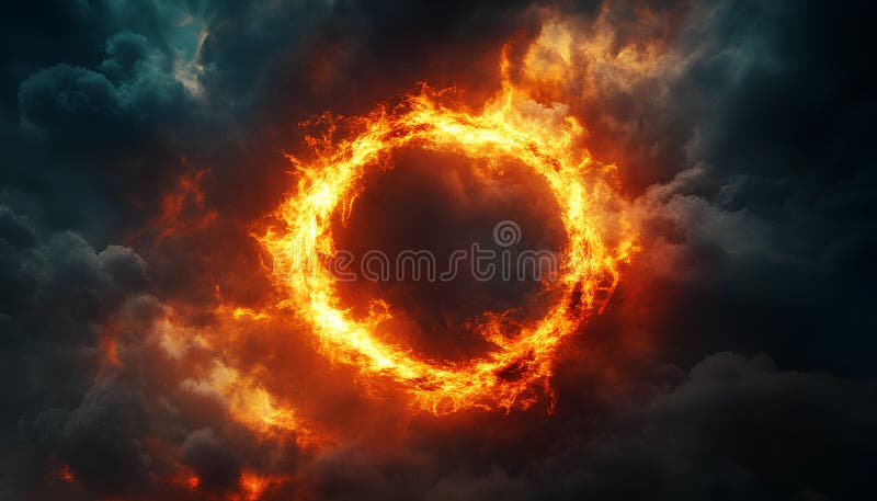 The Solar Eclipse is Captured in a Visually Striking Scene, Where the ...