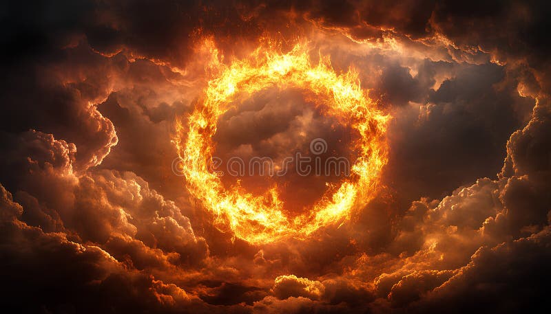 The Solar Eclipse is Captured in a Visually Striking Scene, Where the ...