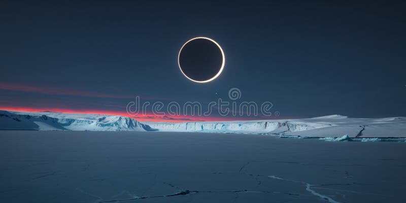 Solar Eclipse Casts Dramatic Shadows Over a Vast Glacier Landscape ...
