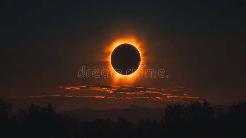 Stunning Solar Eclipse Over Mountains Stock Photos - Free & Royalty ...