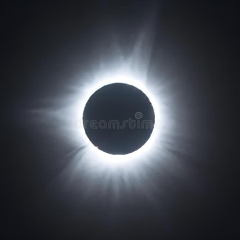 Solar Eclipse with Circular Light in the Sky Stock Image - Image of ...