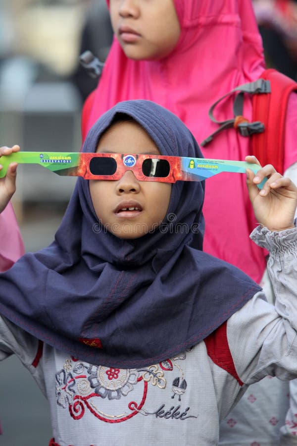 Solar eclipse editorial image. Image of witnessed, java - 68101055