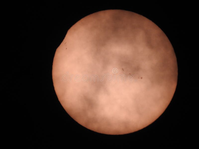 Solar eclipse 2017 stock image. Image of closeup, clouds - 98407423