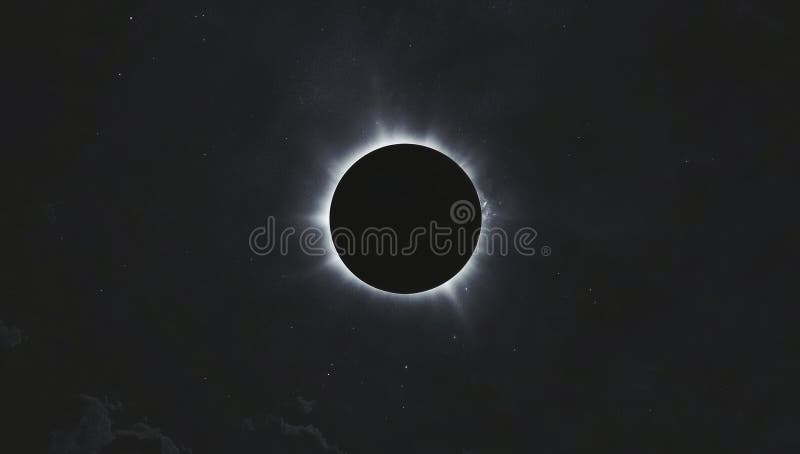 Solar Eclipse Cosmic Event in the Astronomy Sky Shown As a Close-up ...