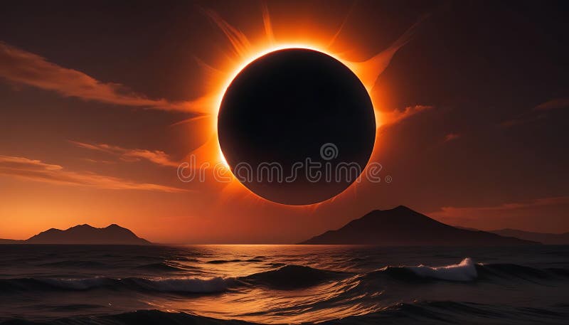 Solar Eclipse Full Moon is an Astronomical Phenomenon. Realistic ...