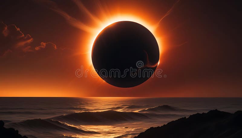 Solar Eclipse Full Moon is an Astronomical Phenomenon. Realistic ...