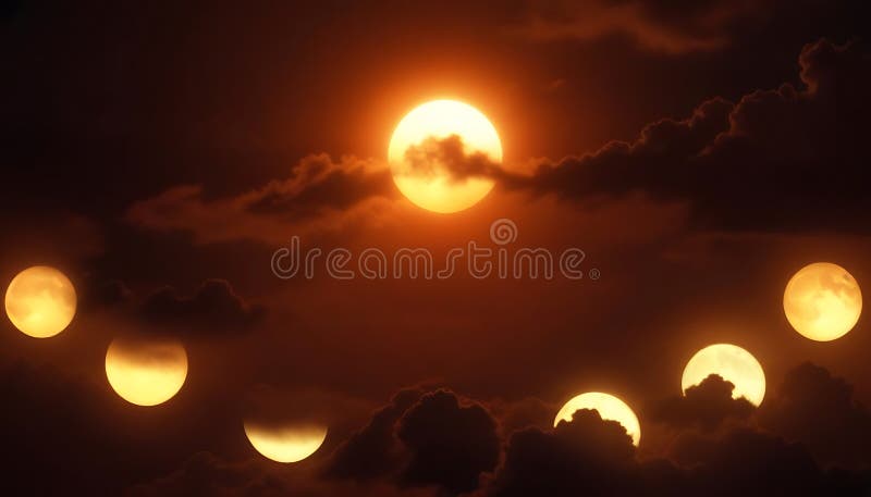 Solar Eclipse Full Moon is an Astronomical Phenomenon. Realistic ...