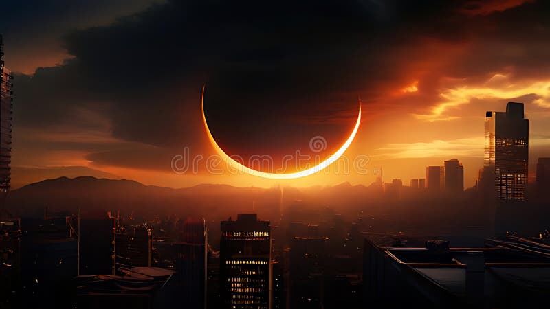 Solar Eclipse Full Moon is an Astronomical Phenomenon. Realistic ...