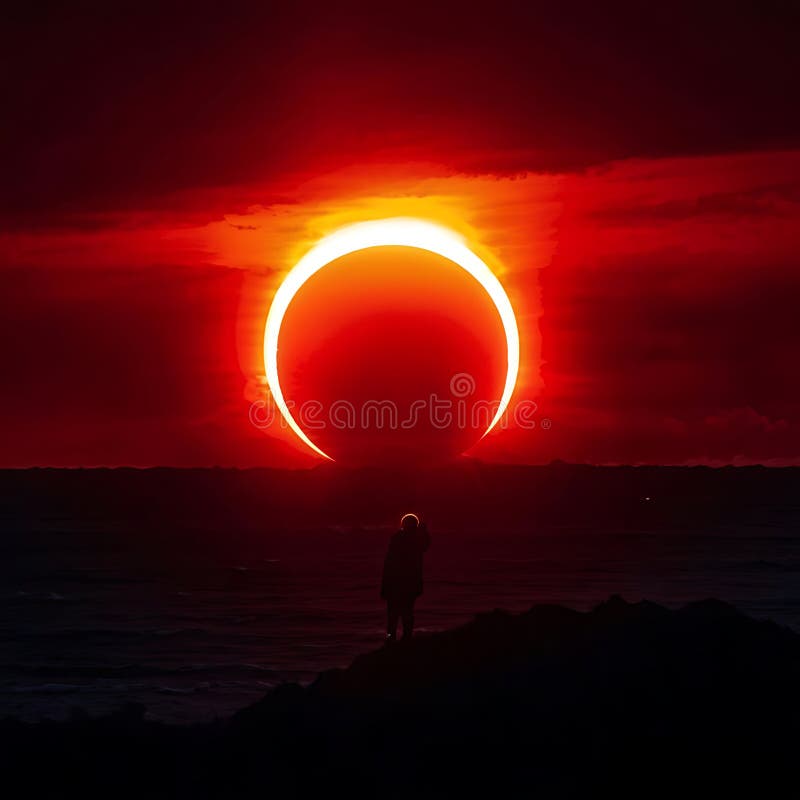 Solar Eclipse Full Moon is an Astronomical Phenomenon. Realistic ...