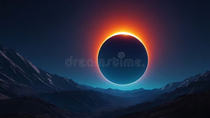 Solar Eclipse Full Moon is an Astronomical Phenomenon. Realistic ...