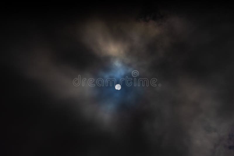 Solar Eclipse in Georgia on 21st June 2020 Stock Image - Image of cloud ...