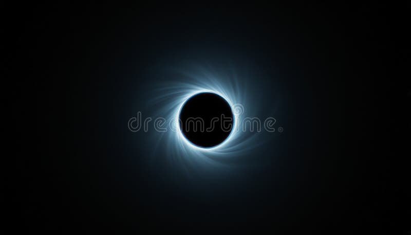 Solar Eclipse with Glowing Corona in Deep Space Stock Photo - Image of ...
