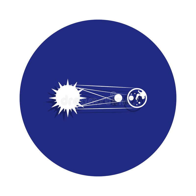 Solar Eclipse Icon in Badge Style. One of Space Collection Icon Can Be ...
