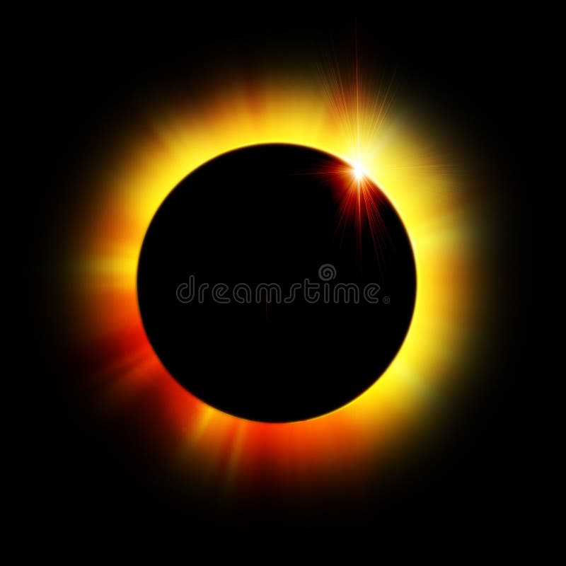 Solar Eclipse Illustration stock illustration. Illustration of eclips ...