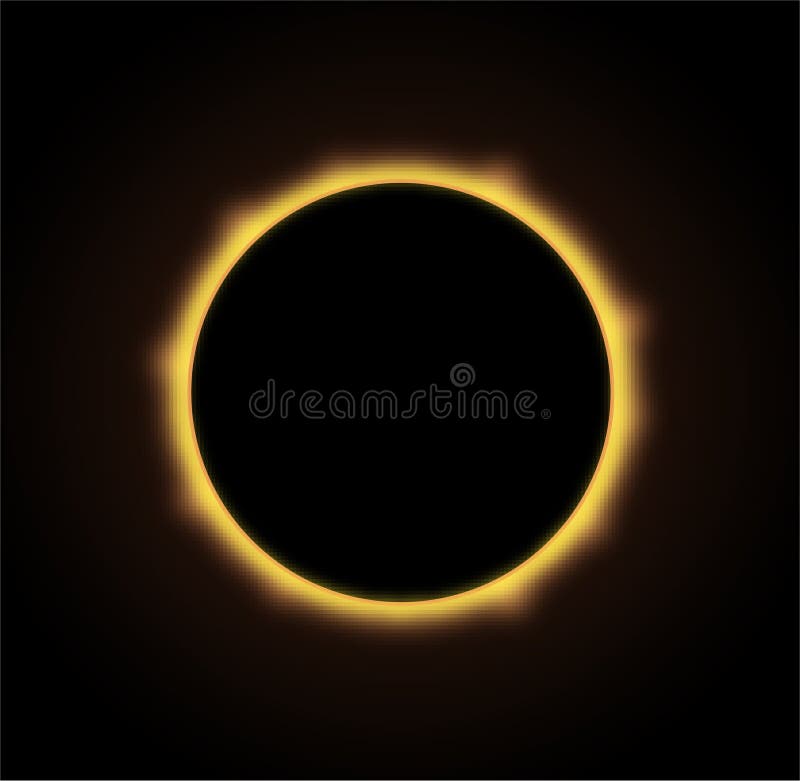 Solar Eclipse Illustration with Star Background Stock Vector ...
