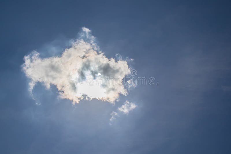 Solar Eclipse June 2020 Covered by Clouds Stock Image - Image of ...