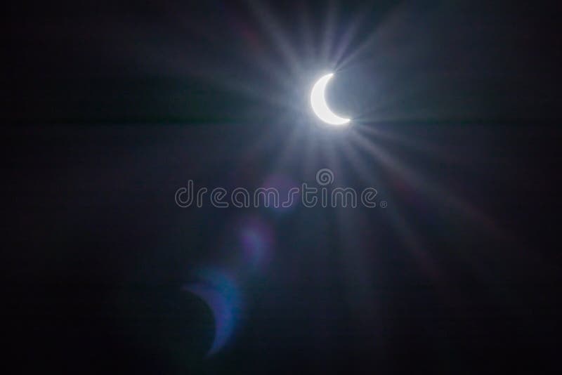 Solar Eclipse with Light Effects Backgrounds Stock Photo - Image of ...