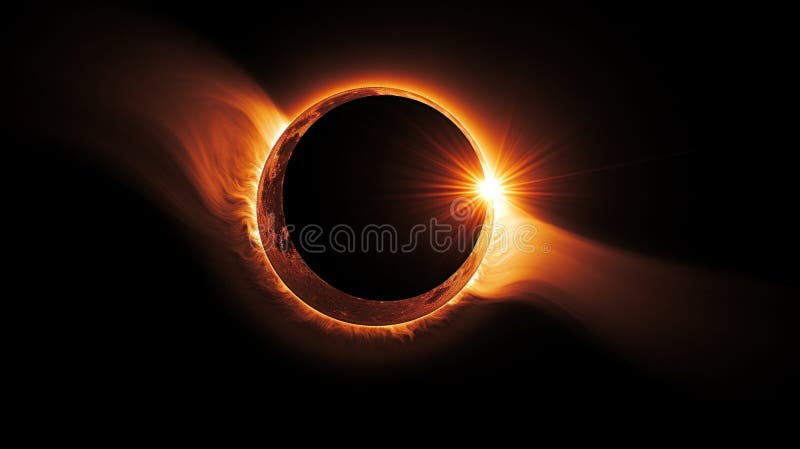 Solar Eclipse, with the Moon Casting a Shadow Over the Sun and Creating ...