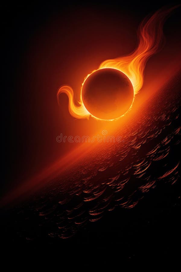 Solar Eclipse, with the Moon Casting a Shadow Over the Sun and Creating ...
