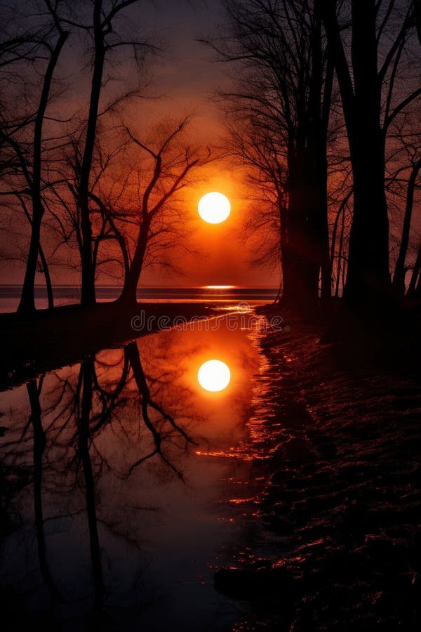 Solar Eclipse, with the Moon Casting a Shadow Over the Sun and Creating ...