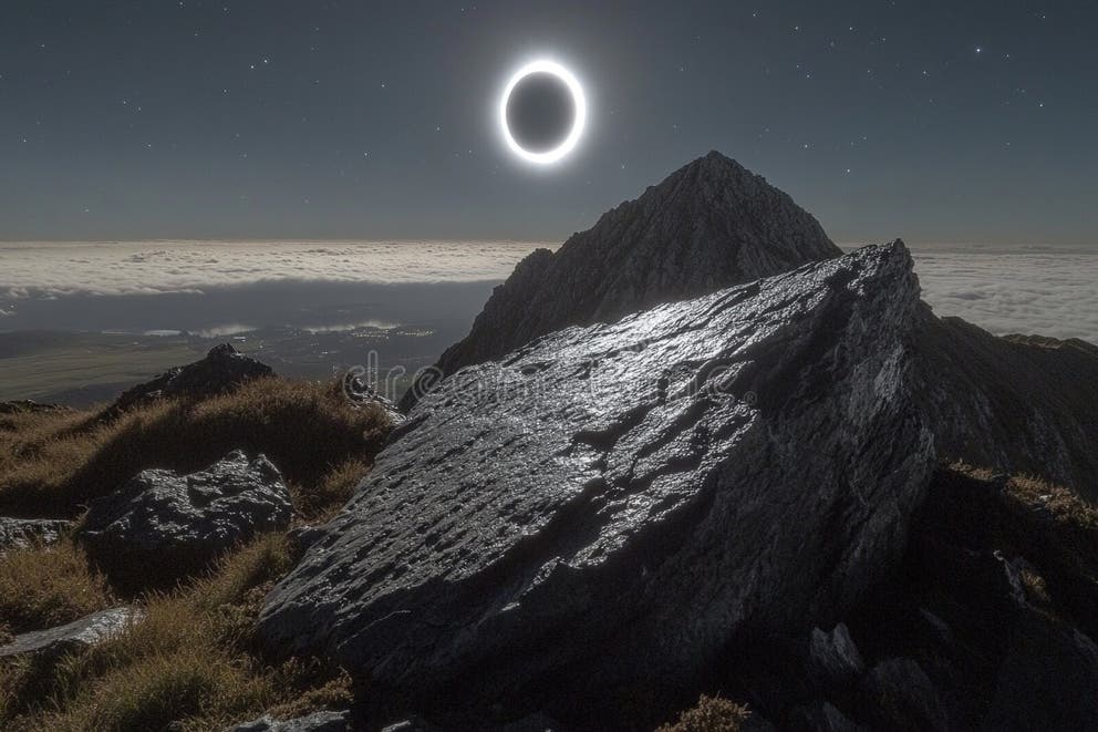 Solar Eclipse. the Moon Moving in Front of the Sun Stock Image - Image ...