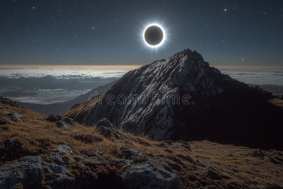 Solar Eclipse. the Moon Moving in Front of the Sun Stock Image - Image ...