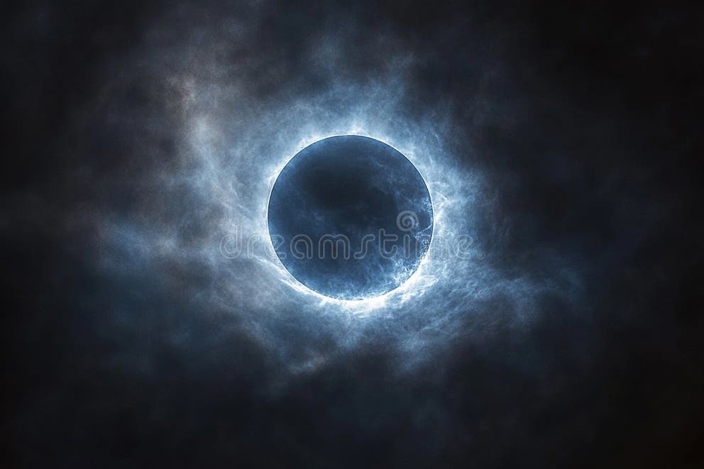 Solar Eclipse. the Moon Moving in Front of the Sun Stock Image - Image ...