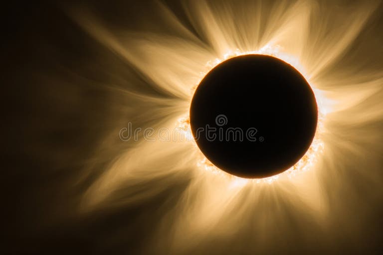 Solar Eclipse. the Moon Moving in Front of the Sun Stock Photo - Image ...