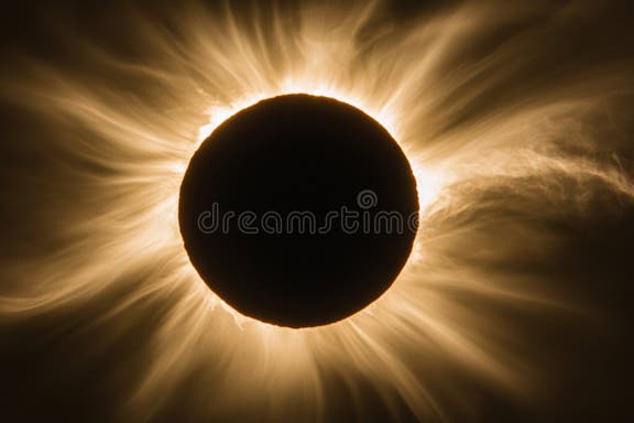 Solar Eclipse. the Moon Moving in Front of the Sun Stock Image - Image ...