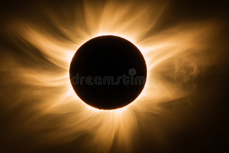Solar Eclipse. the Moon Moving in Front of the Sun Stock Photo - Image ...