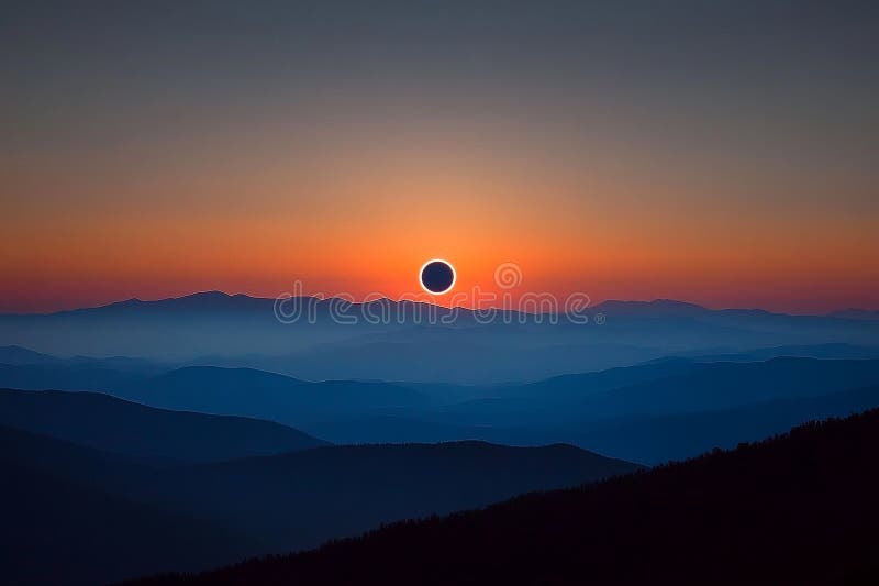 Solar Eclipse. the Moon Moving in Front of the Sun Stock Image - Image ...