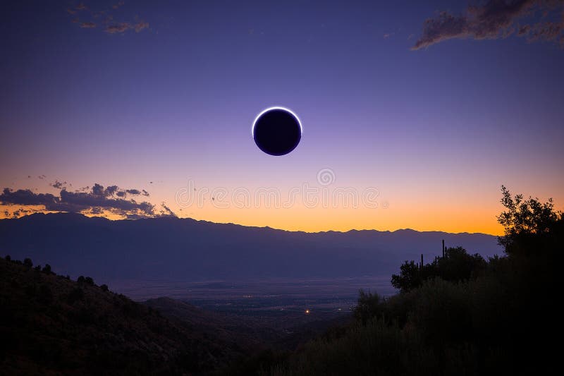 Solar Eclipse. the Moon Moving in Front of the Sun Stock Image - Image ...