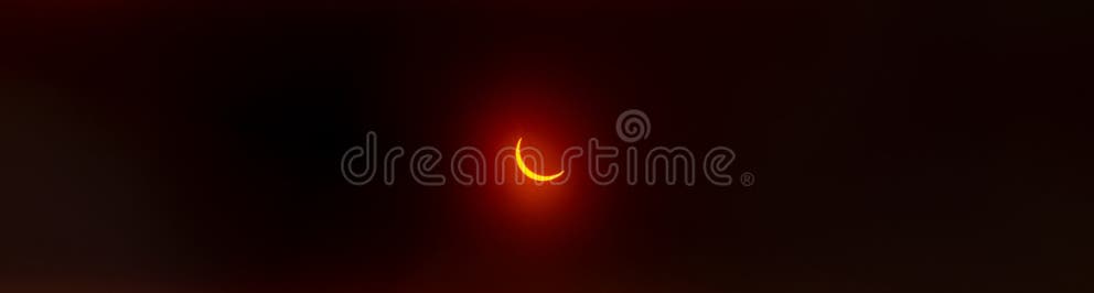 Solar Eclipse. the Moon Moving in Front of the Sun Stock Image - Image ...