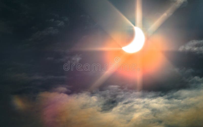 Solar eclipse. stock image. Image of copy, europe, springtime - 314157793