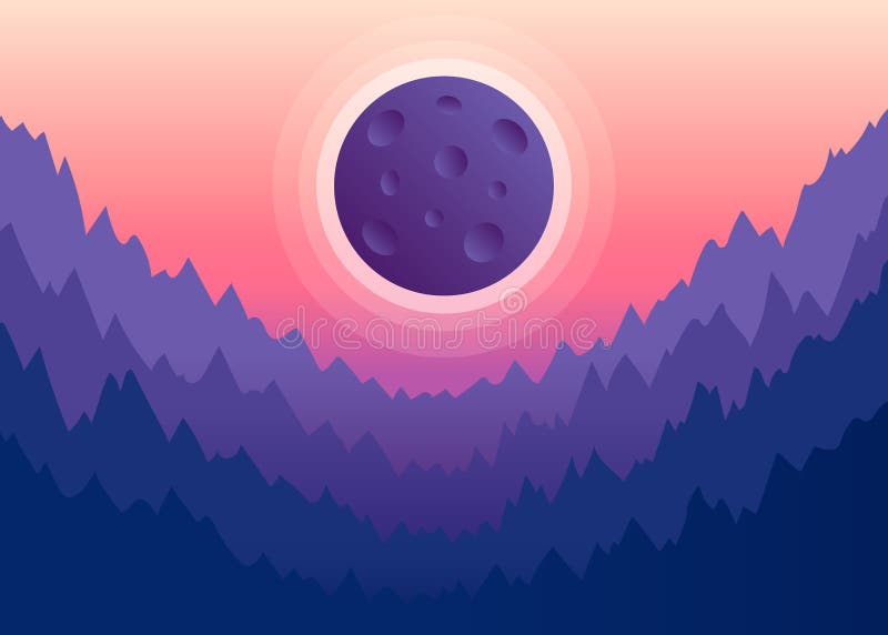 Solar Eclipse in Nature with Mountain. Moon Shading Sun. Eclipse Phase ...