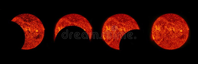 Solar eclipse phases stock illustration. Illustration of eclipse - 89911578