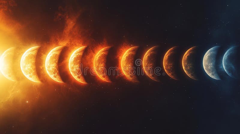 Solar Eclipse Phases Transitioning in a Smooth Gradient Stock ...