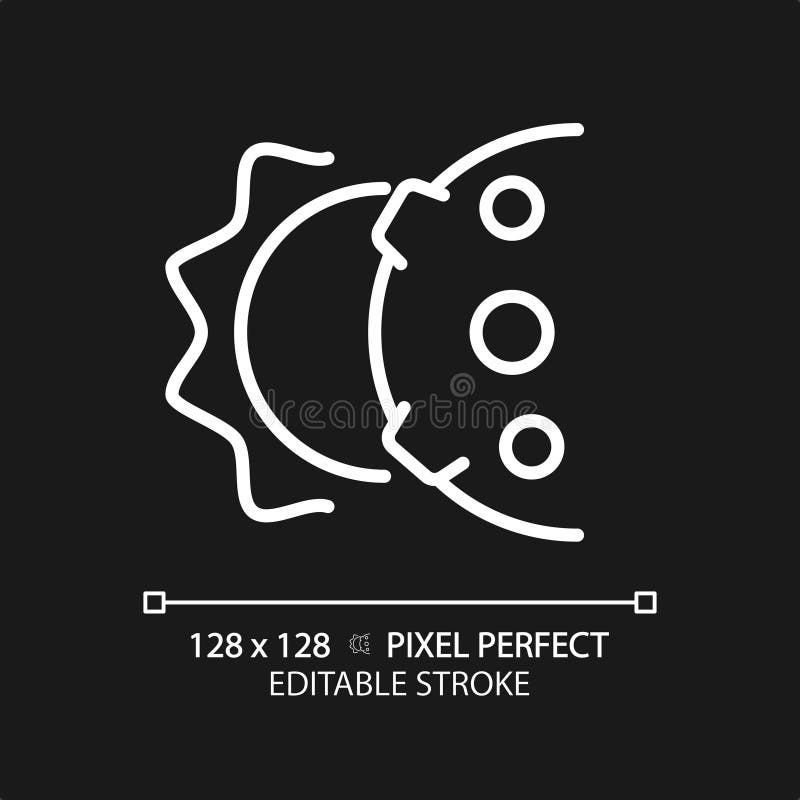 Solar Eclipse Pixel Perfect White Linear Icon for Dark Theme Stock ... Solar Eclipse Pixel Perfect White Linear Icon for Dark Theme Stock ...