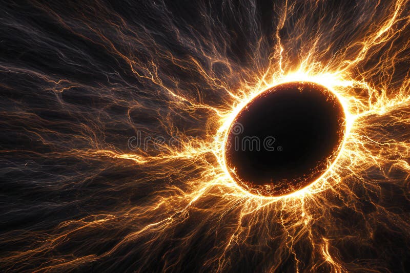 Solar Eclipse with Planet Earth in the Center Stock Illustration ...