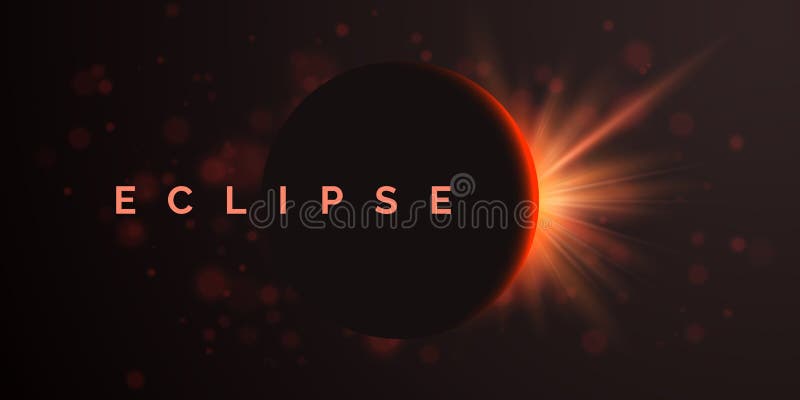 Solar Eclipse or Planetary Collision. Large Flash or Explosion Stock ...