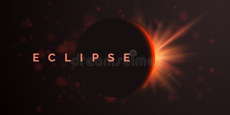 Solar Eclipse or Planetary Collision. Large Flash or Explosion Stock ...