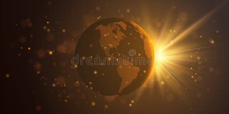 Solar Eclipse or Planetary Collision. Large Flash or Explosion Stock ...