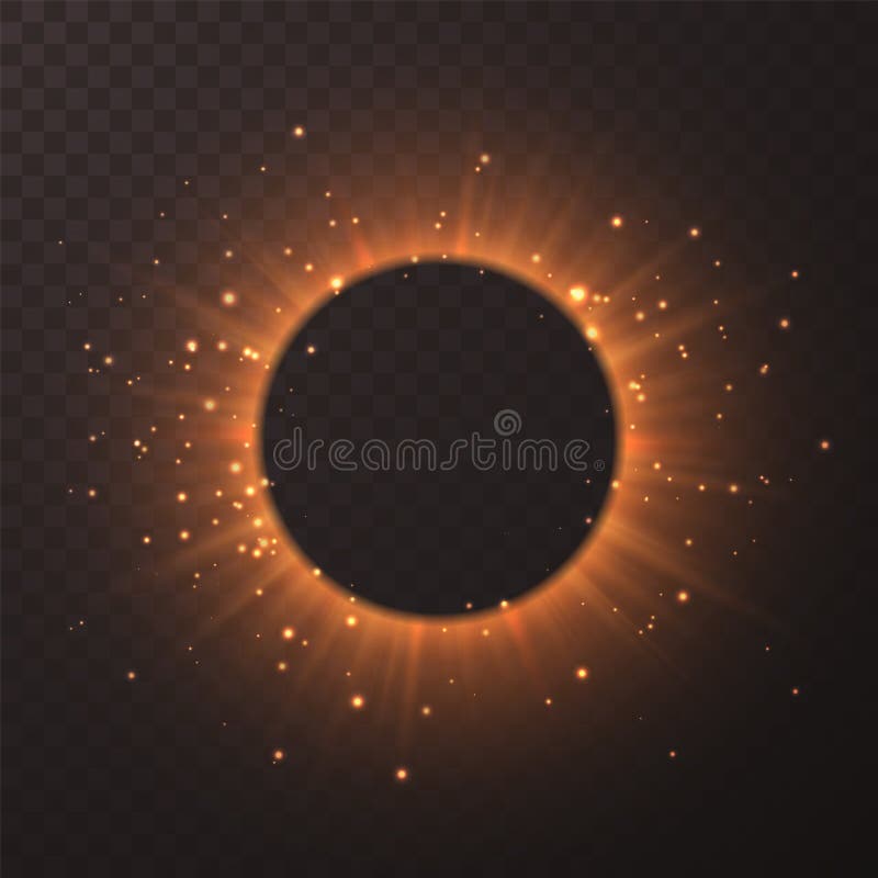 Solar Eclipse or Planetary Collision. Large Flash or Explosion Stock ...