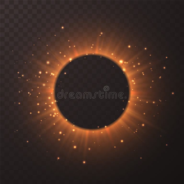 Solar Eclipse or Planetary Collision. Large Flash or Explosion Stock ...