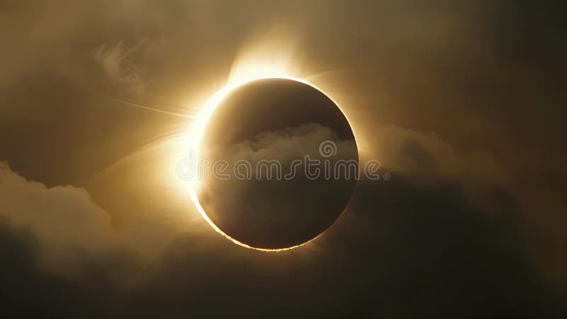 A Solar Eclipse in Progress with the Moon Covering Most of the Suns ...