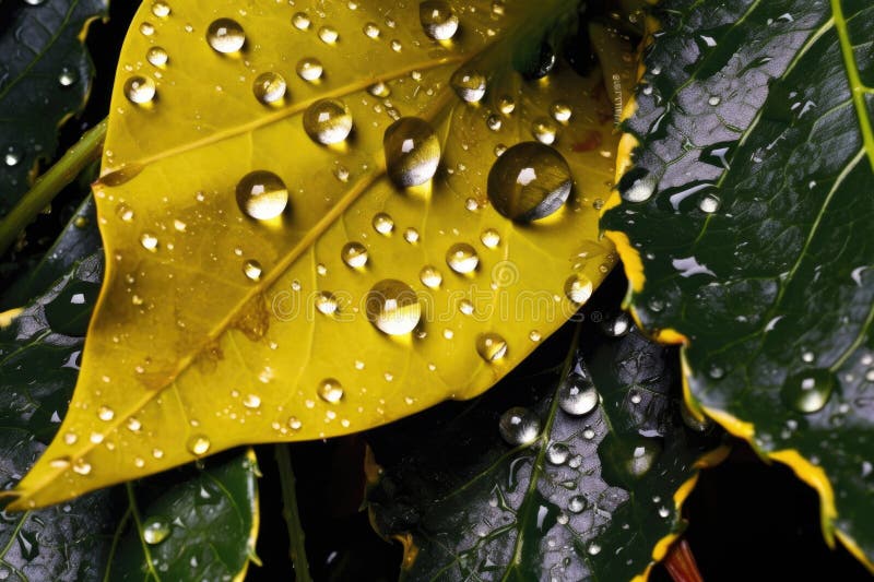 Solar Eclipse Reflecting in Raindrops on Leaves Stock Illustration ...