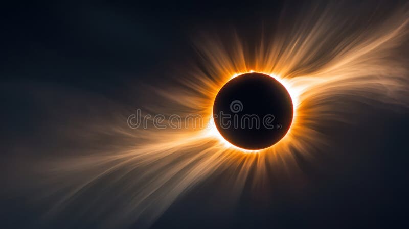 A Solar Eclipse is Seen through the Sun S Corona, AI Stock Image ...